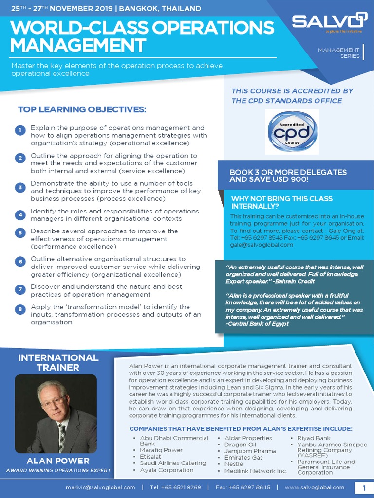 World-Class Operations Management TH MM | PDF | Operations Management ...