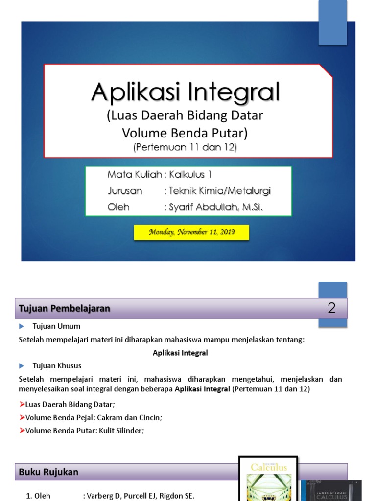 Aplikasi Integral dalam Kalkulus 1 | PDF | Sains & Matematika | Komputer