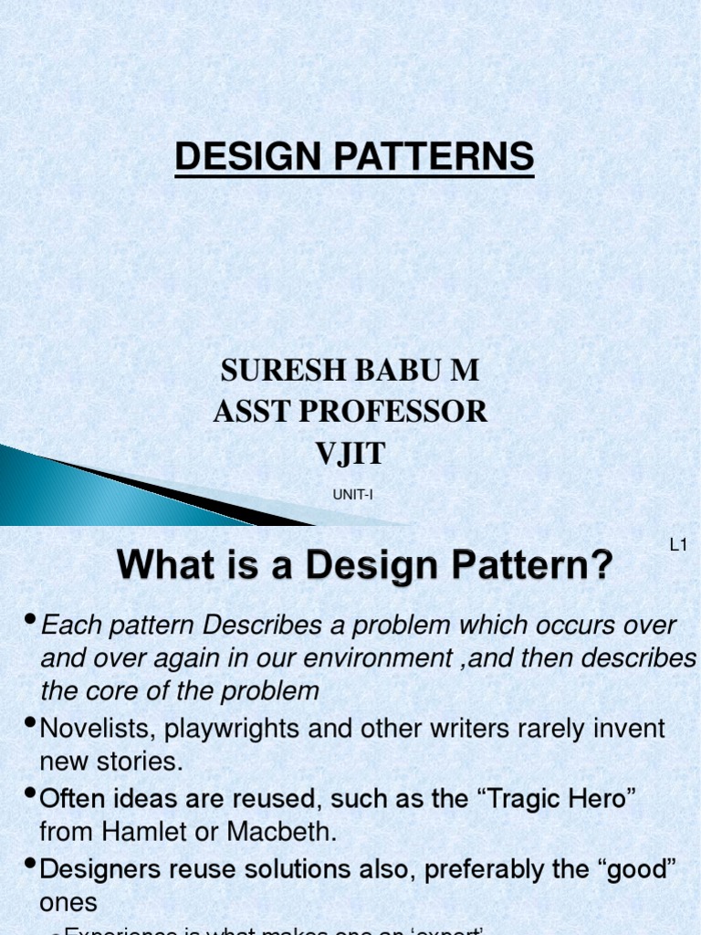 Design Patterns Lecture Notes On Unit 1 Pdf Inheritance Object Oriented Programming