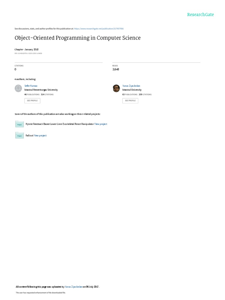 Object Oriented Programming in Computer Science | PDF | Inheritance ...