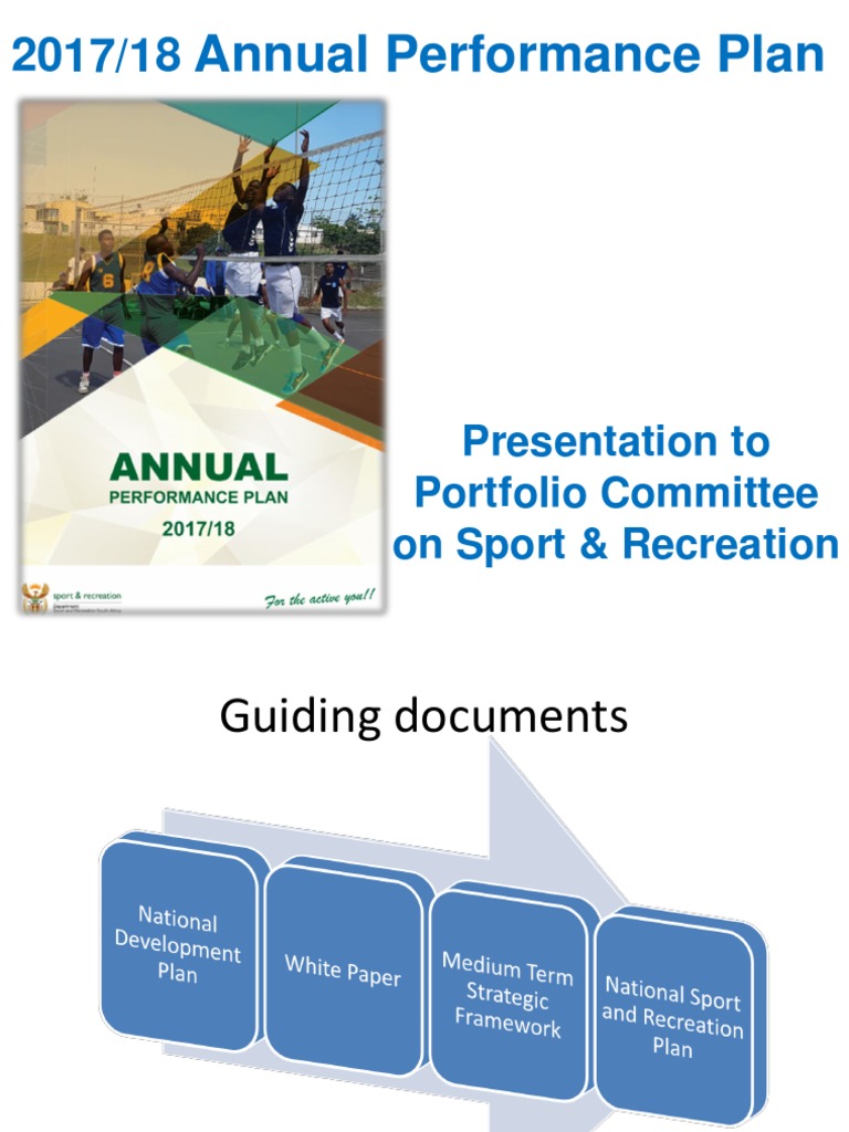 Annual Performance Plan: Presentation To Portfolio Committee On Sport ...