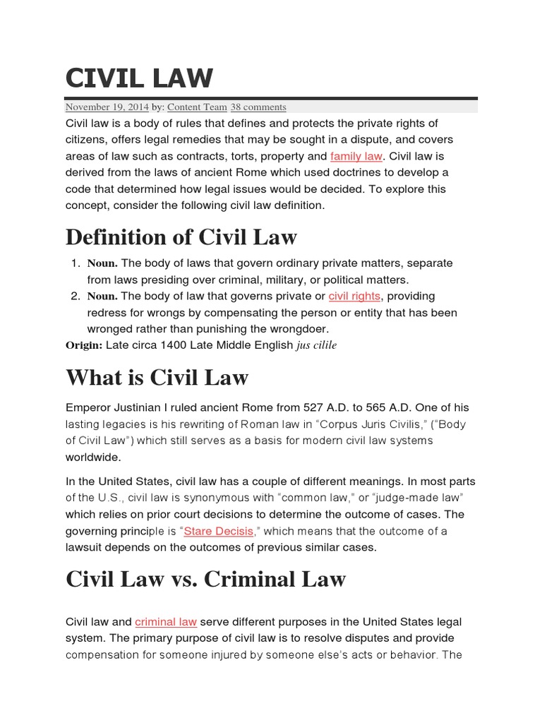 Civil Law | PDF | Tort | Damages