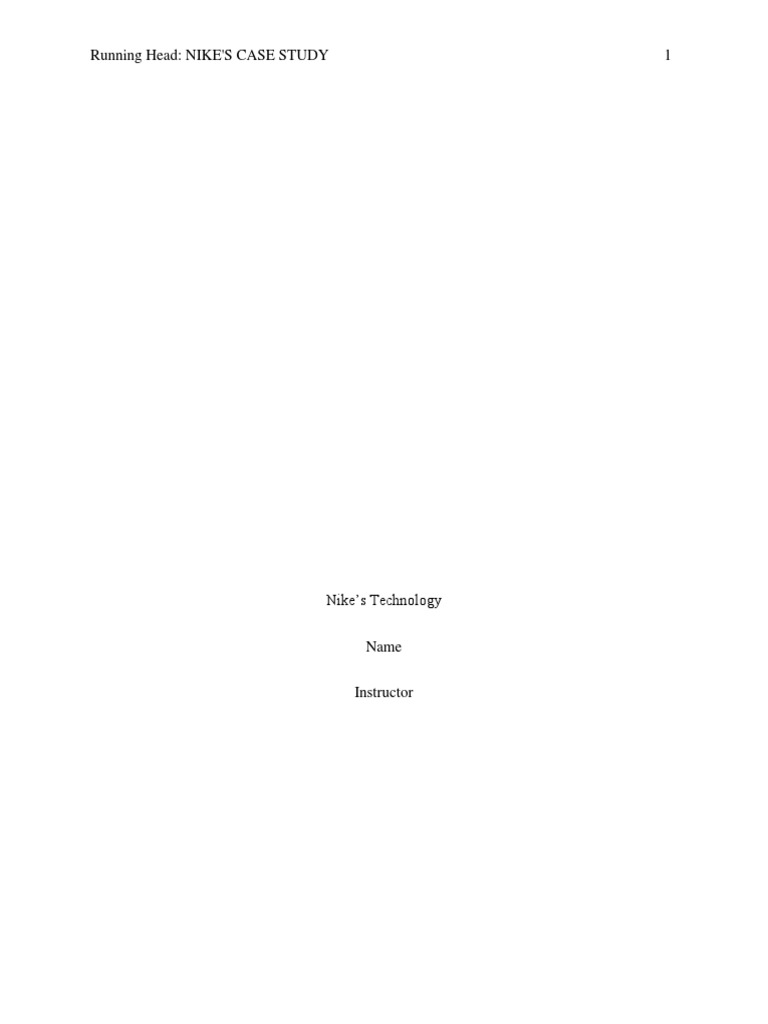 Nike Case Study PDF | PDF | Nike | Strategic Management
