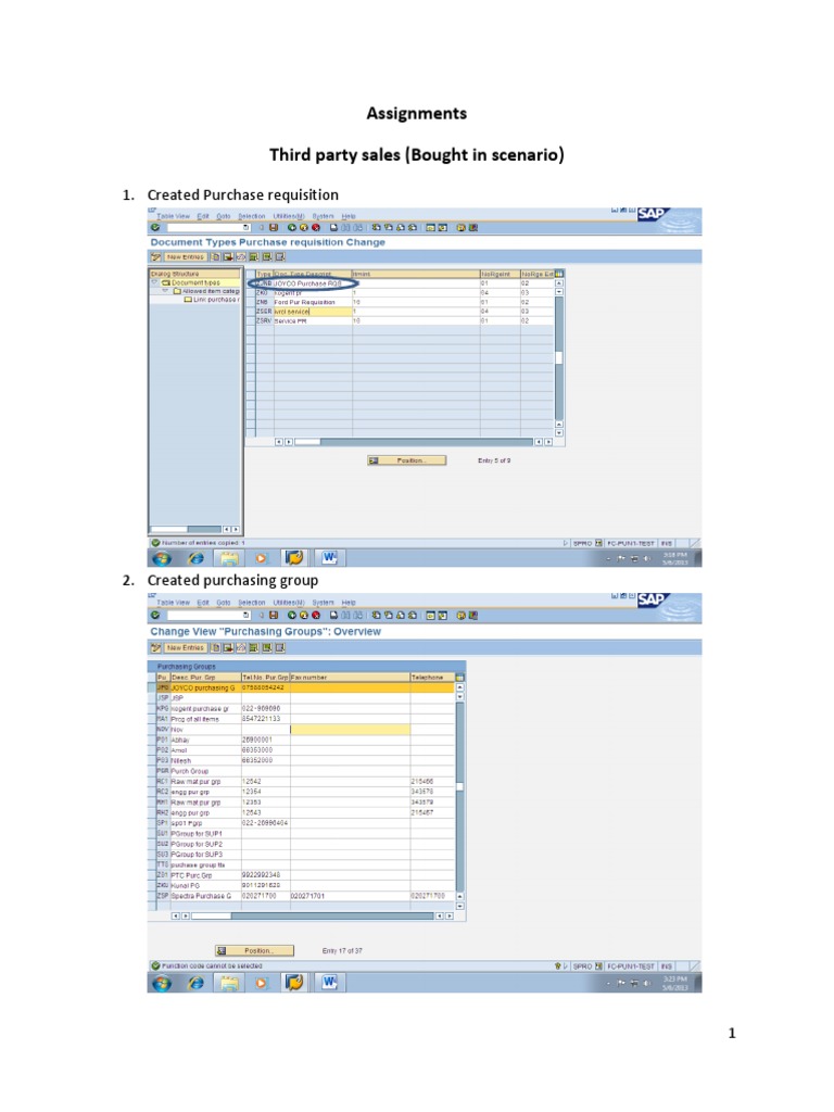 Assignment Third Party Sap SD (BI) | PDF | Pricing | Supply Chain ...