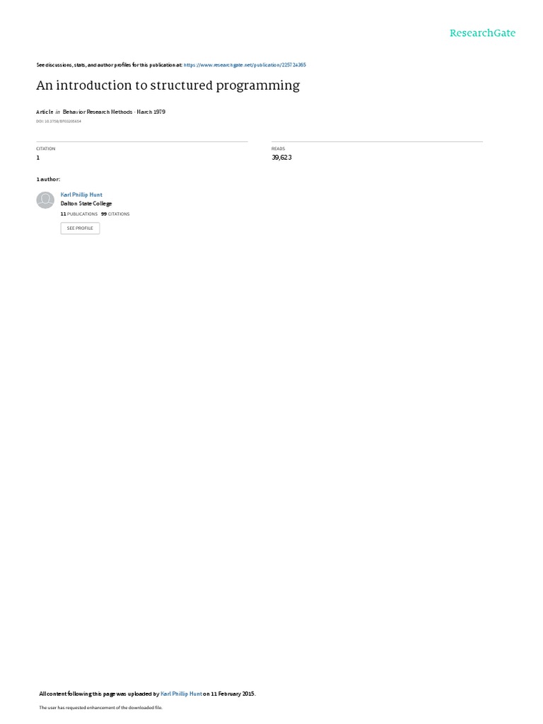 An Introduction To Structured Programming | Download Free PDF | Computer Program | Programming