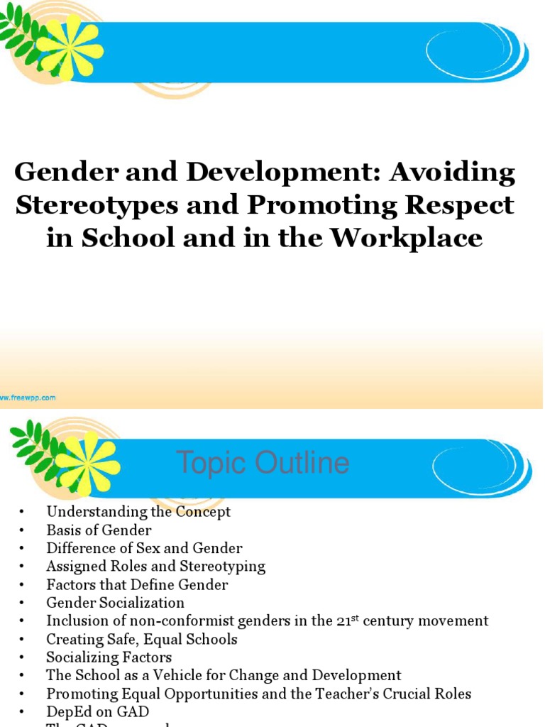 Gender and Development: Avoiding Stereotypes and Promoting Respect in ...