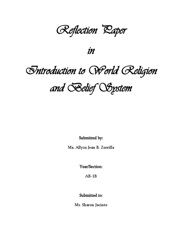 Reflection in Different Religion | PDF | Tao | God