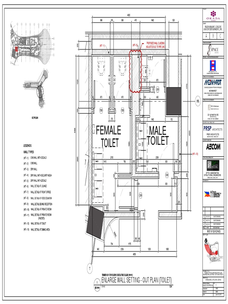 Male Toilet Female: Enlarge Wall Setting - Out Plan (Toilet) | PDF | Buildings And Structures
