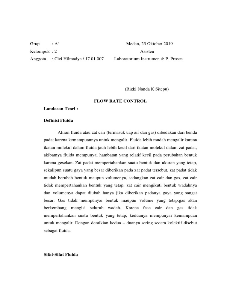 Landasan Teori Flow Rate Control | PDF