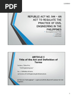 R.A. 544 Civil Engineering Law | PDF | Engineer | Civil Engineering