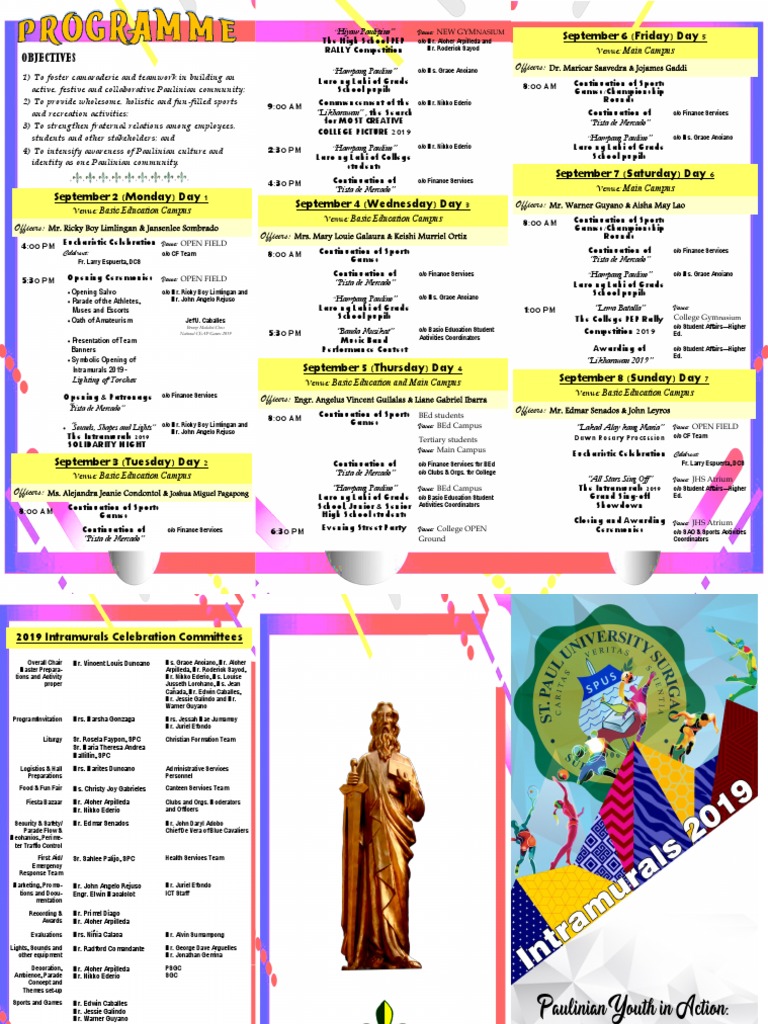 Programme Intrams 2019 PDF | PDF