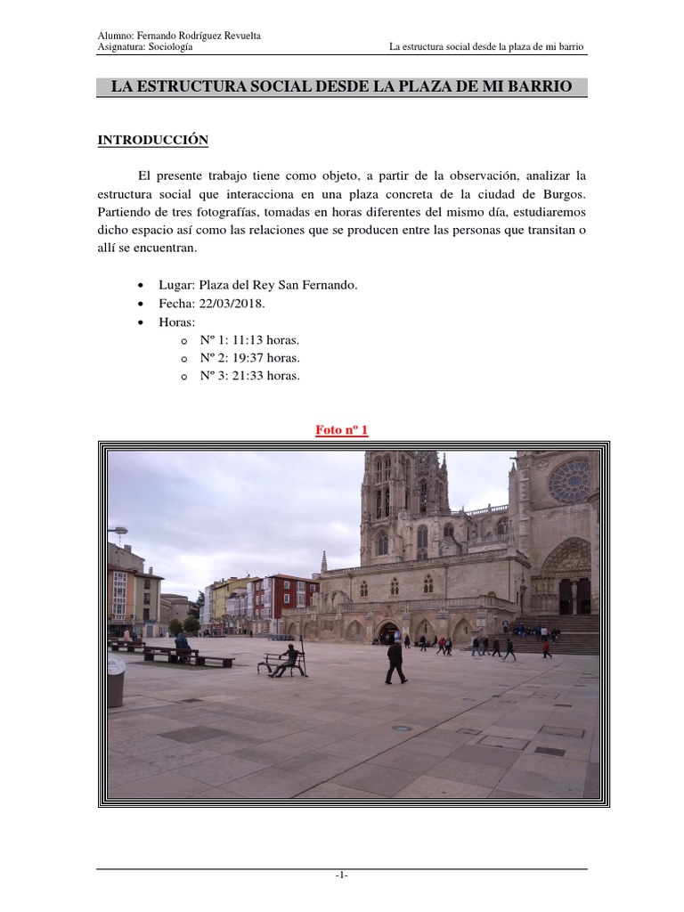 La Estructura Social Desde La Plaza de Mi Barrio | PDF | Sociología