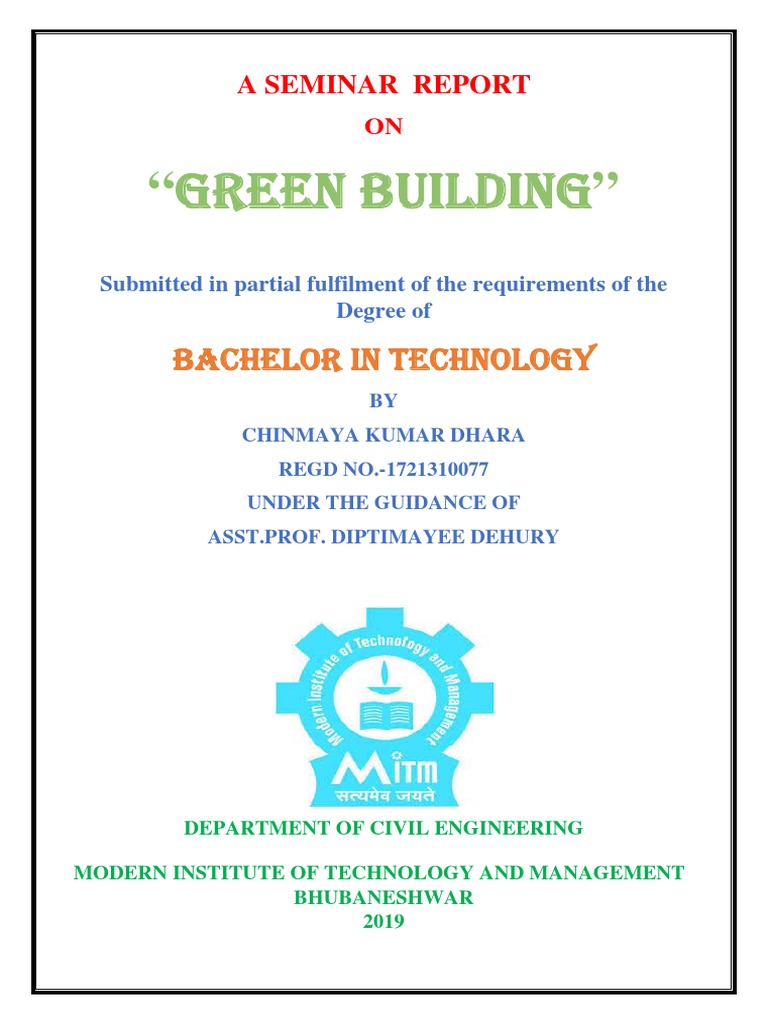 Final Report On Green Building | PDF | Green Building | Solar Power