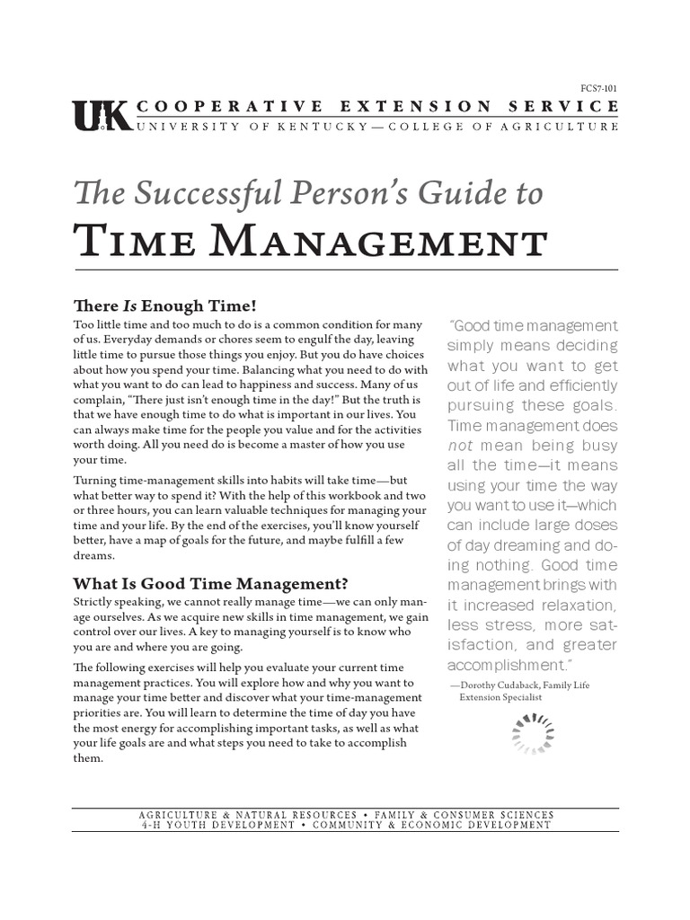 Time Management | PDF | Time Management | Professional Skills