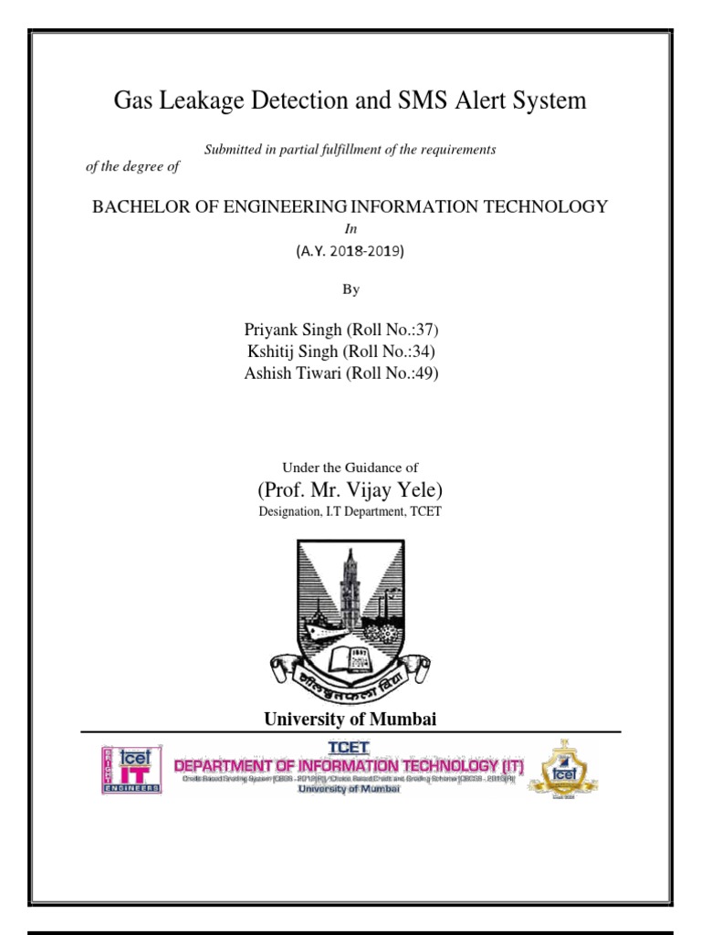 Gas Leakage Detection and SMS Alert System SNL | PDF | Arduino ...