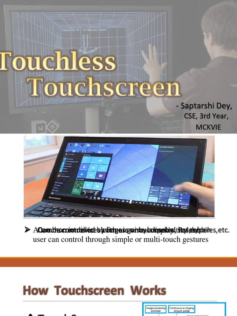 Touch Less Touch Screen Technology | PDF