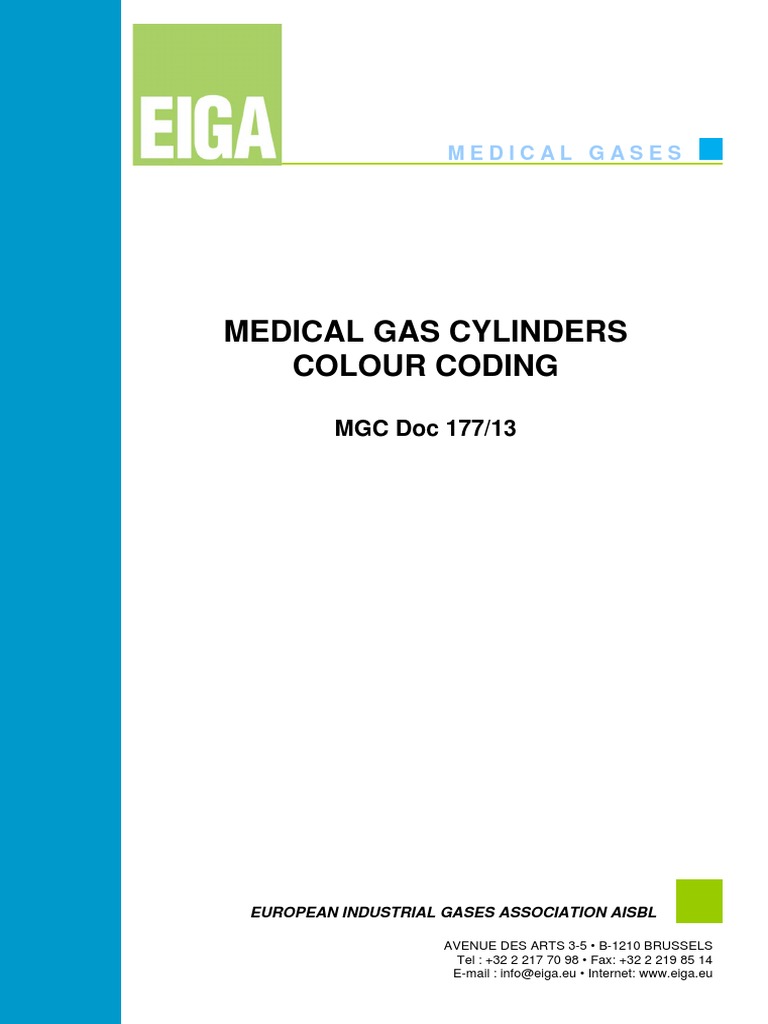 Medical Gas Cylinder Color Codes | PDF | Oxygen | Breathing