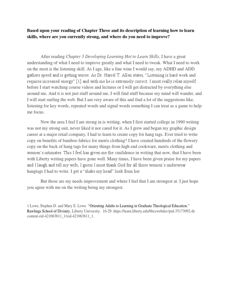 Journal 3 RTCH 500 | PDF