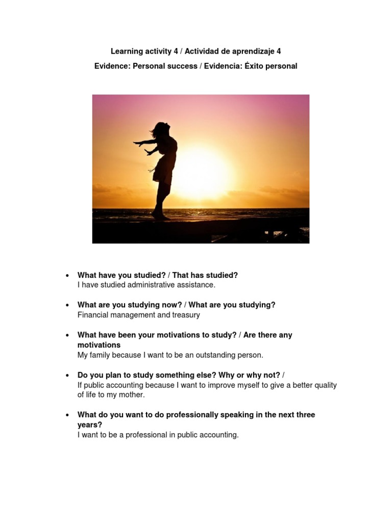 Persona Success Activity 4 | PDF