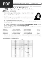 G-8 3rd Summative Test | PDF | Cartesian Coordinate System | Function ...