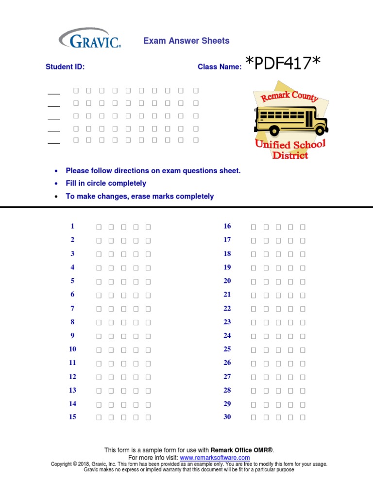 30 Question Answer Sheet Pdf – 1 20 Answer Sheet Printable – WLVI