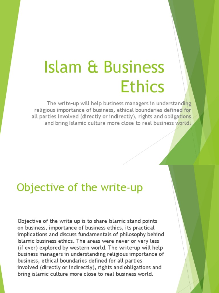 Islam and Business Ethics | PDF | Business Ethics | Employment