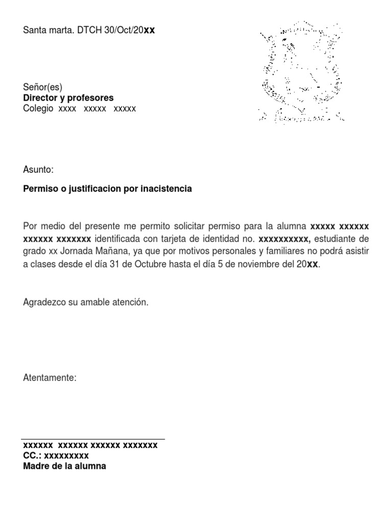 Excusa Colegio | PDF