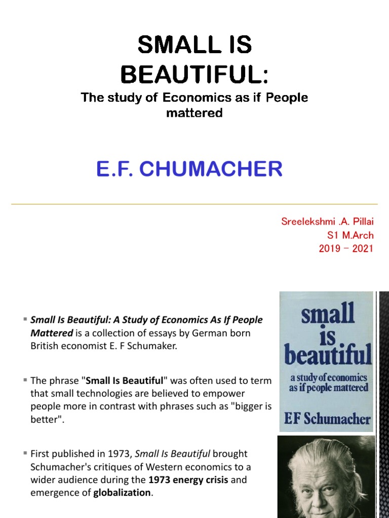 Small Is Beautiful - Book Review | PDF | Economics | Economies