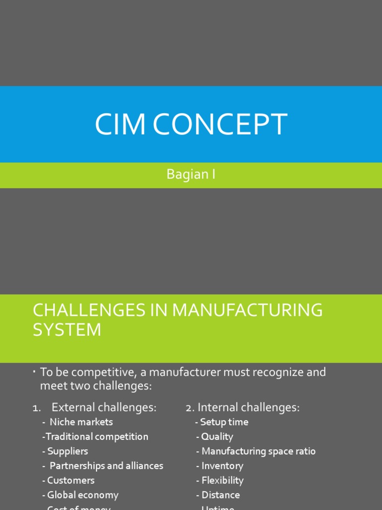 Cim Concept | PDF | Business | Production And Manufacturing