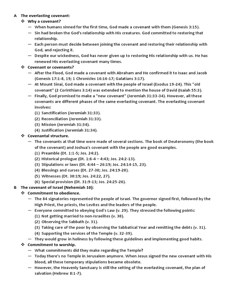 A The Everlasting Covenant | PDF | Covenant (Biblical) | Book Of Genesis