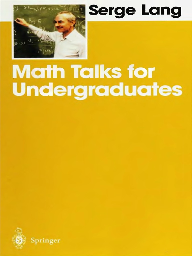 Math Talks For Undergraduates | PDF