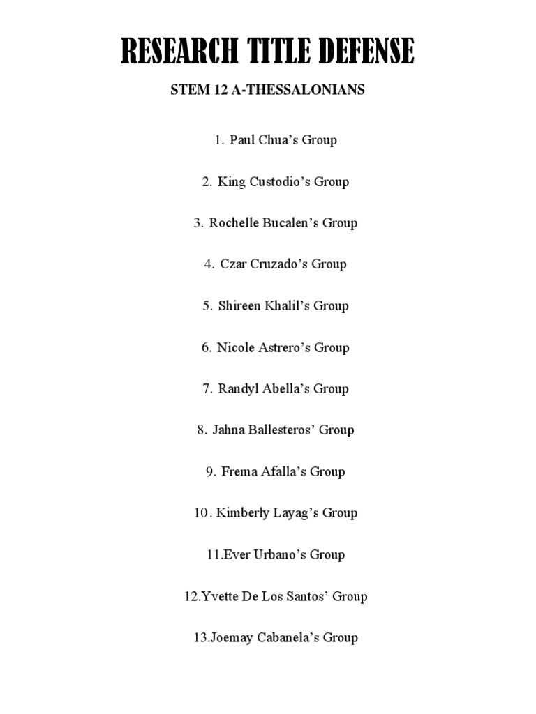 Research Title Defense | PDF