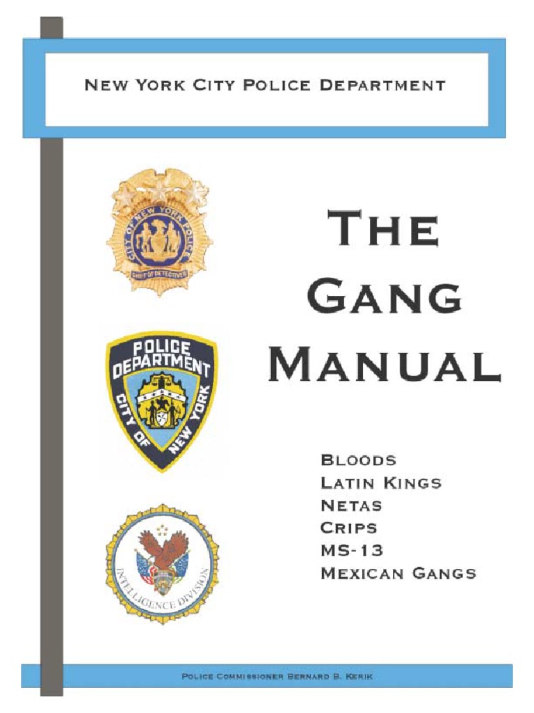Nypdgangmanual PDF | PDF | Gang | Ms 13