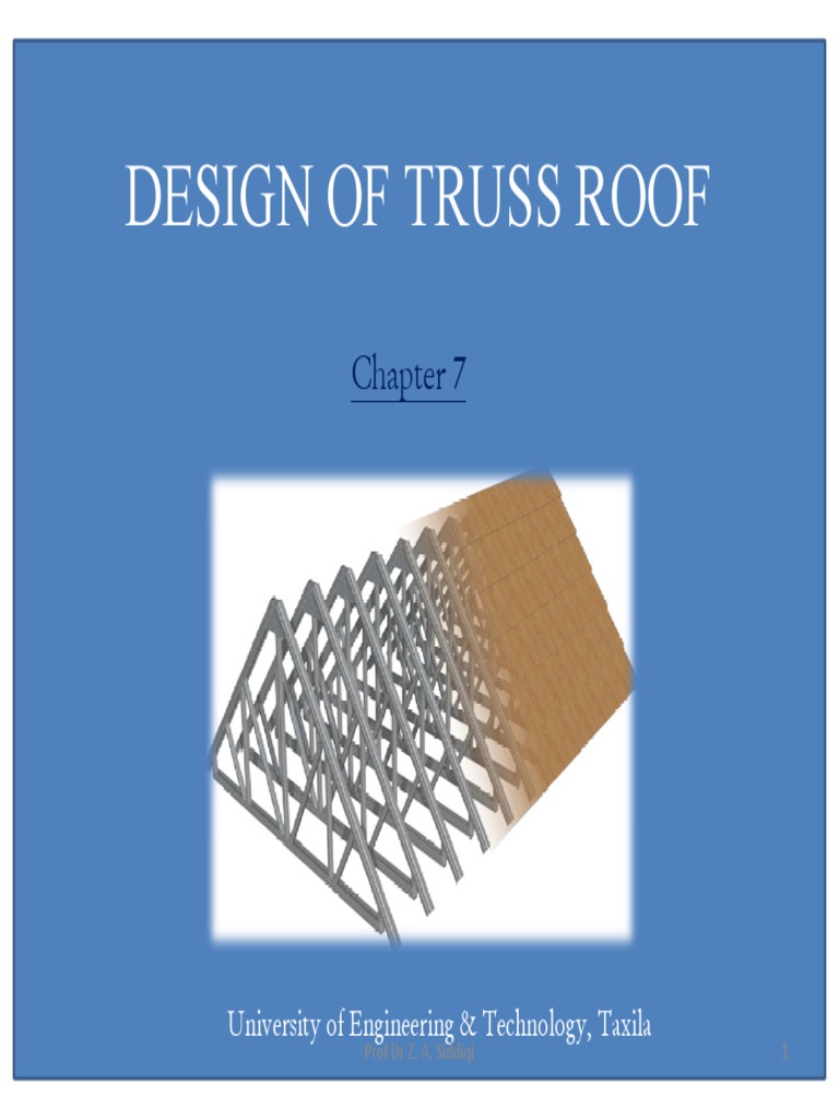 Design of Truss Roof: University of Engineering & Technology, Taxila ...