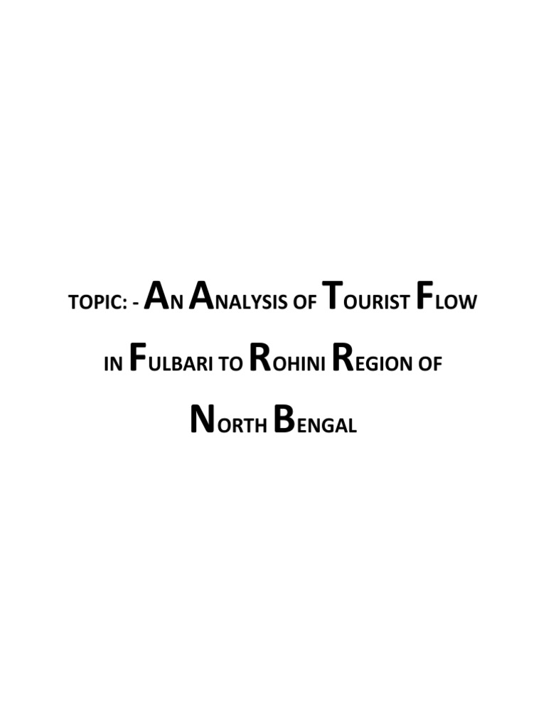 Project Report On Tourism in North Bengal | PDF | Tourism | Tourism And ...