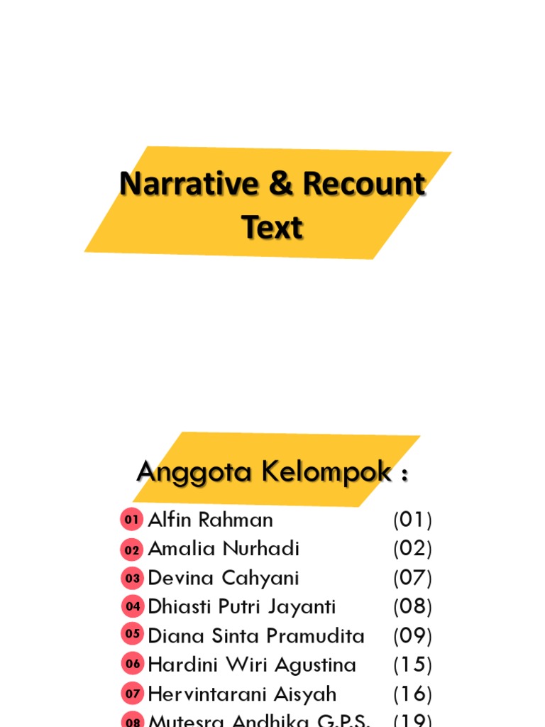 Narrative vs Recount Text Guide | PDF | Cinderella | Onomastics