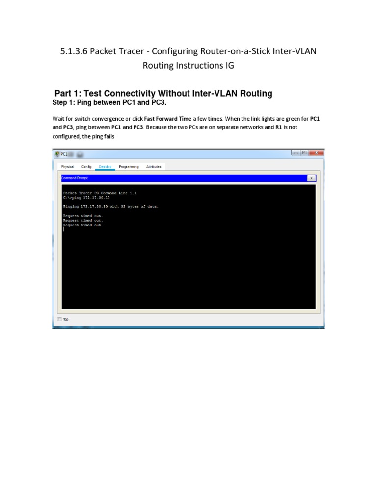 Configuring Router-on-a-Stick VLANs | PDF | Router (Computing ...