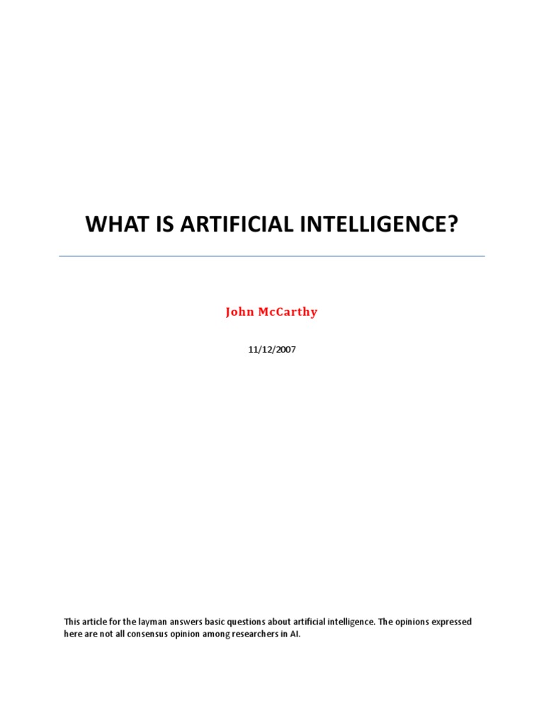 Understanding Artificial Intelligence Basics | PDF