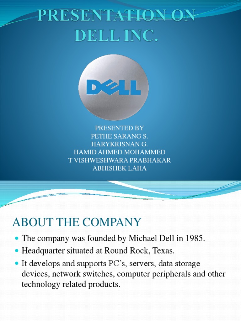 DELL Company Presentation | PDF | Dell | Business