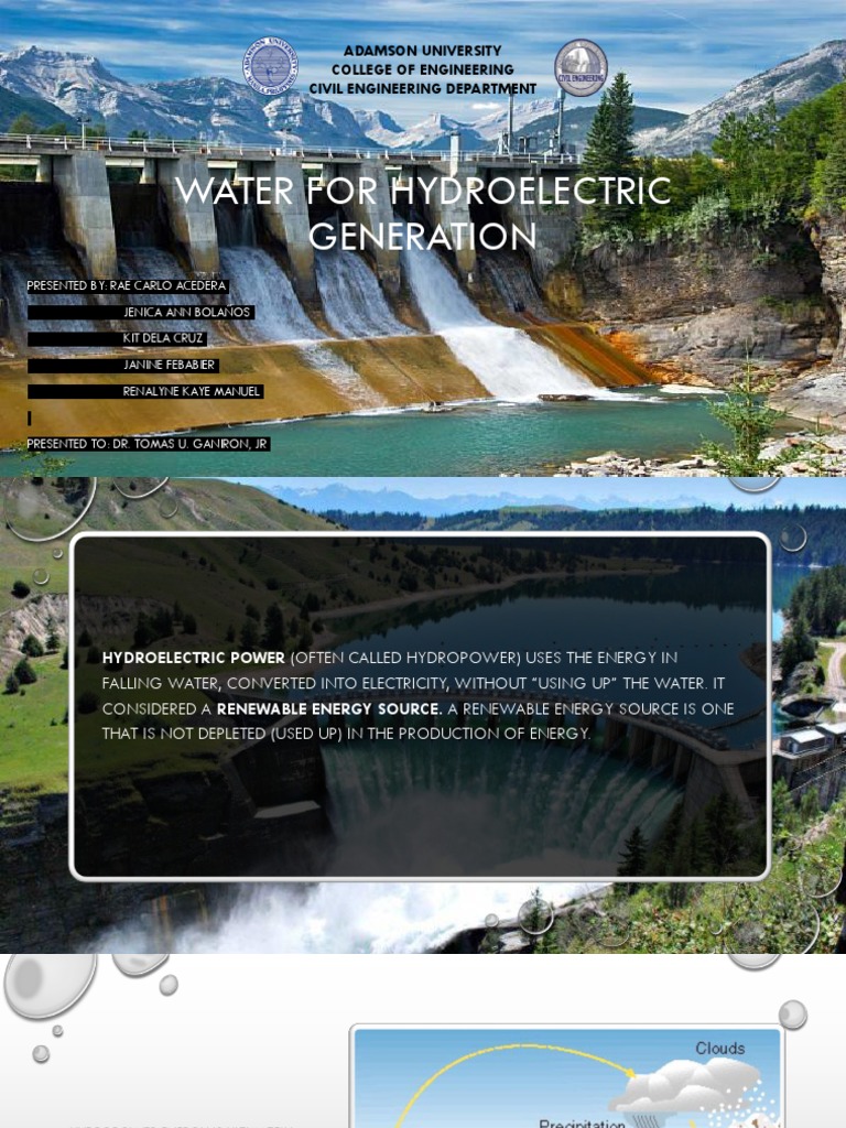Water For Hydroelectric Generation | PDF | Hydroelectricity | Power Station