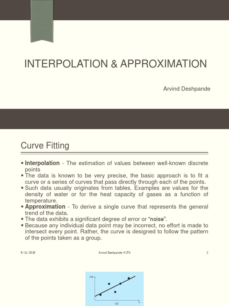 Interpolation&Approximation Class | PDF | Interpolation | Errors And Residuals