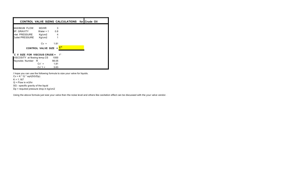 Control Valve Sizing for Crude Oil | PDF | Valve | Liquids