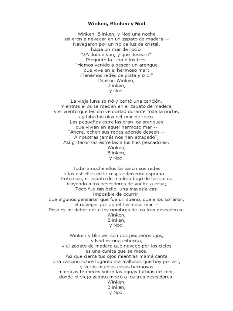 Winken Blinken y Nod | PDF