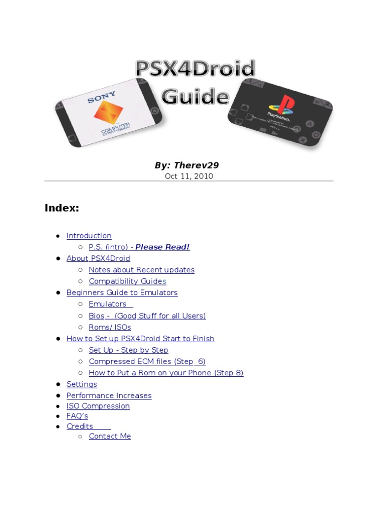 PSX4DROID Guide | PDF | Bios | Video Games