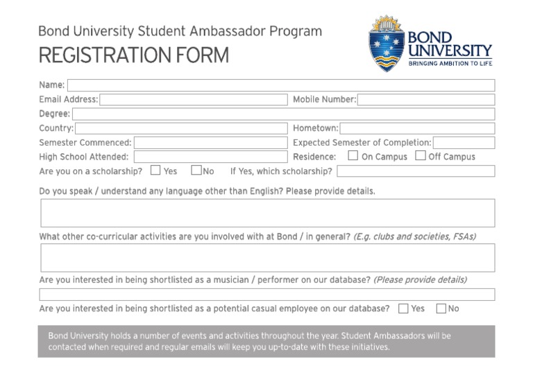 Student Ambassador Program PDF | PDF