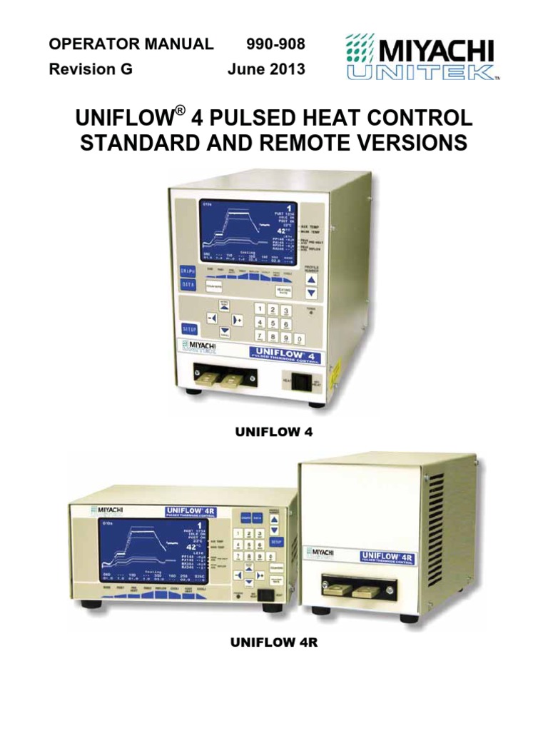 Uniflow 4 Manual (990-908 Rev G) - EN | PDF | High Voltage | Transformer