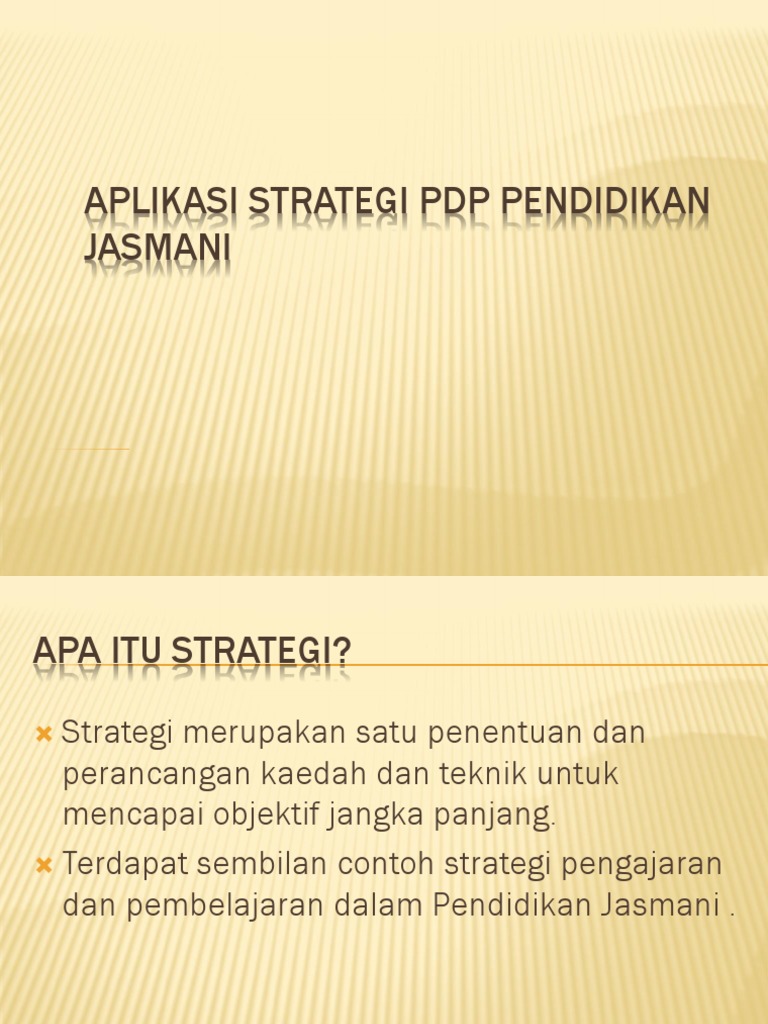 Strategi PDP PJ | PDF