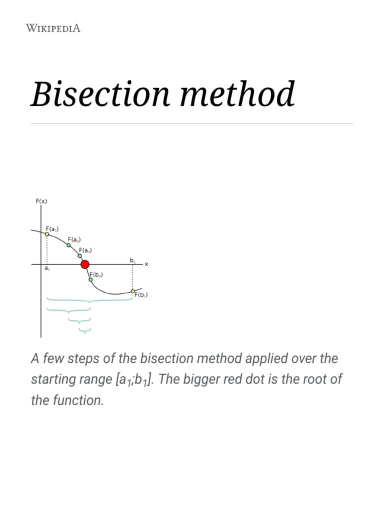Bisection Method | PDF | Mathematical Logic | Mathematical Concepts Bisection Method | PDF | Mathematical Logic | Mathematical Concepts