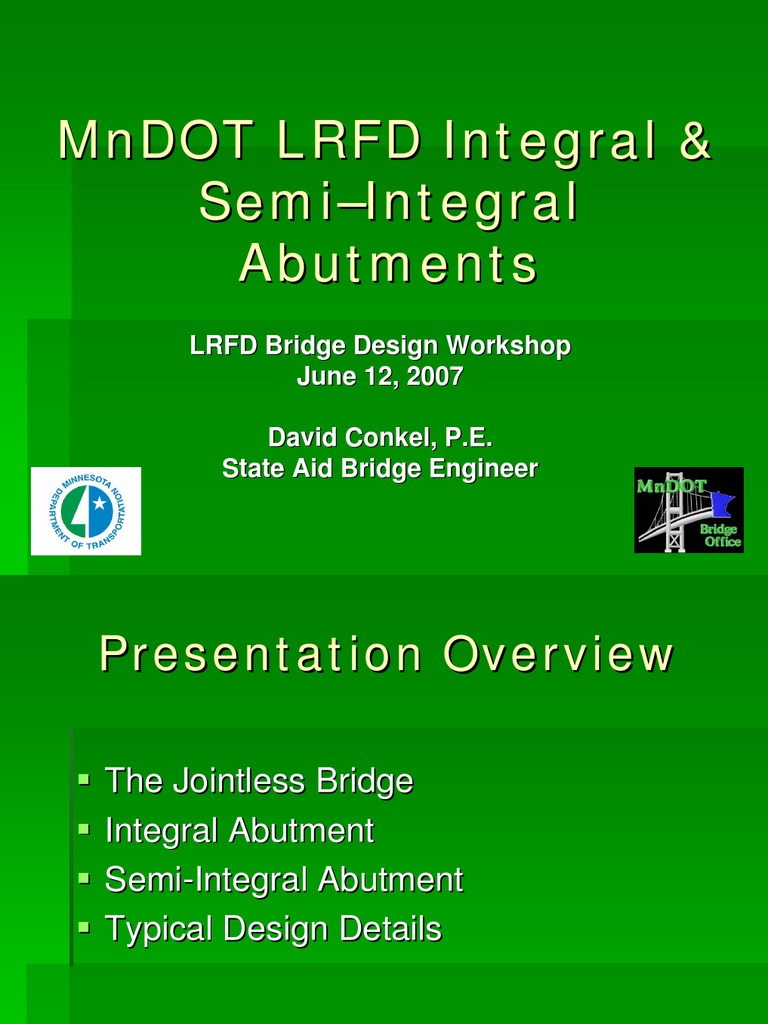 08 Integral and Semi Integral Abutments | PDF | Deep Foundation | Bending