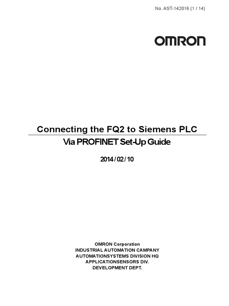 Fq2-Siemensplc Profinet Eng 20140213 | PDF | Ip Address | Computer Network